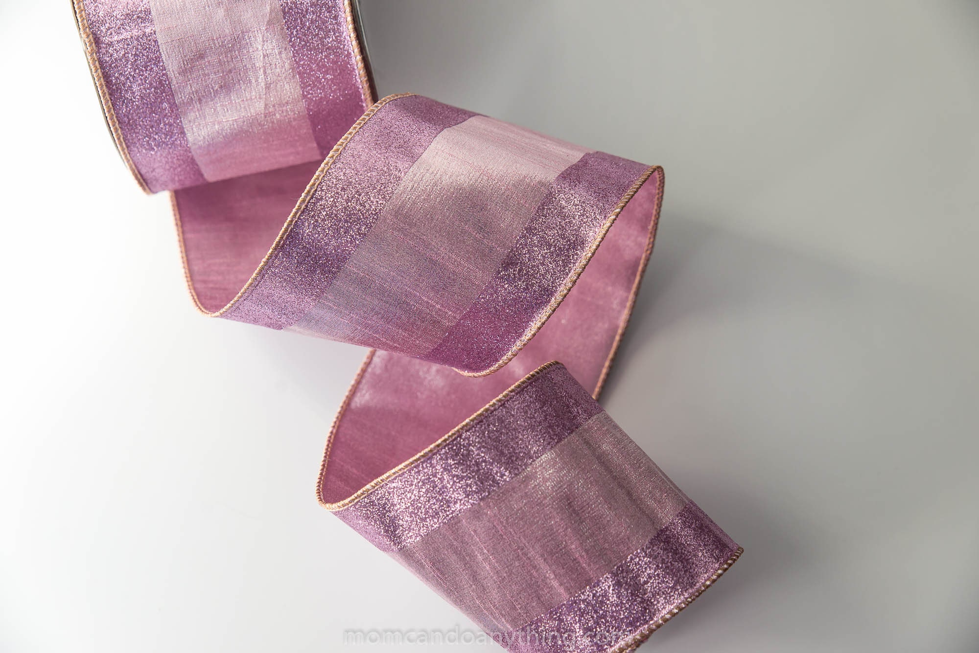 Pink Glitter Candy 4 Inch WIRED Ribbon Luxurious Designer - Etsy