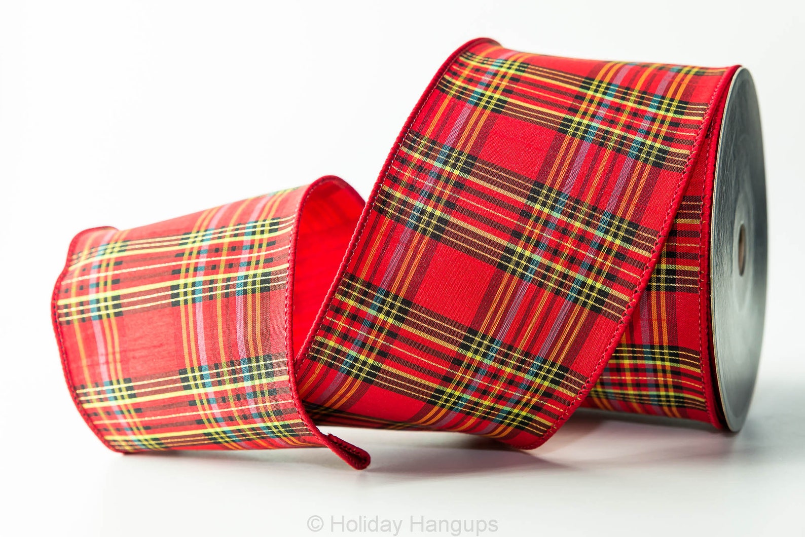 Red Multi Plaid WIRED Ribbon, 4 Inch, Luxurious Designer Ribbon by ...