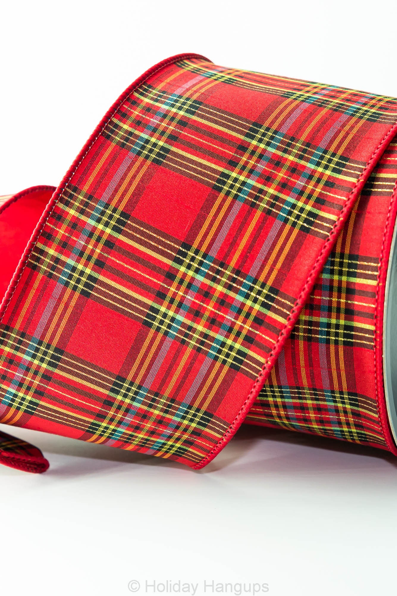 Red Multi Plaid WIRED Ribbon, 4 Inch, Luxurious Designer Ribbon by ...