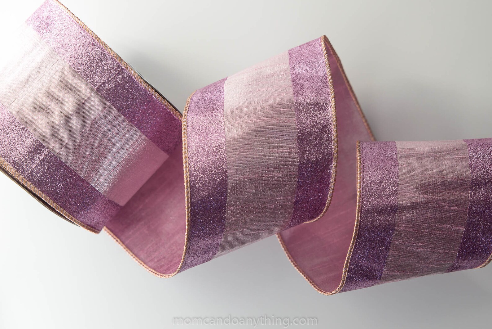 Pink Glitter Candy 4 Inch WIRED Ribbon Luxurious Designer - Etsy