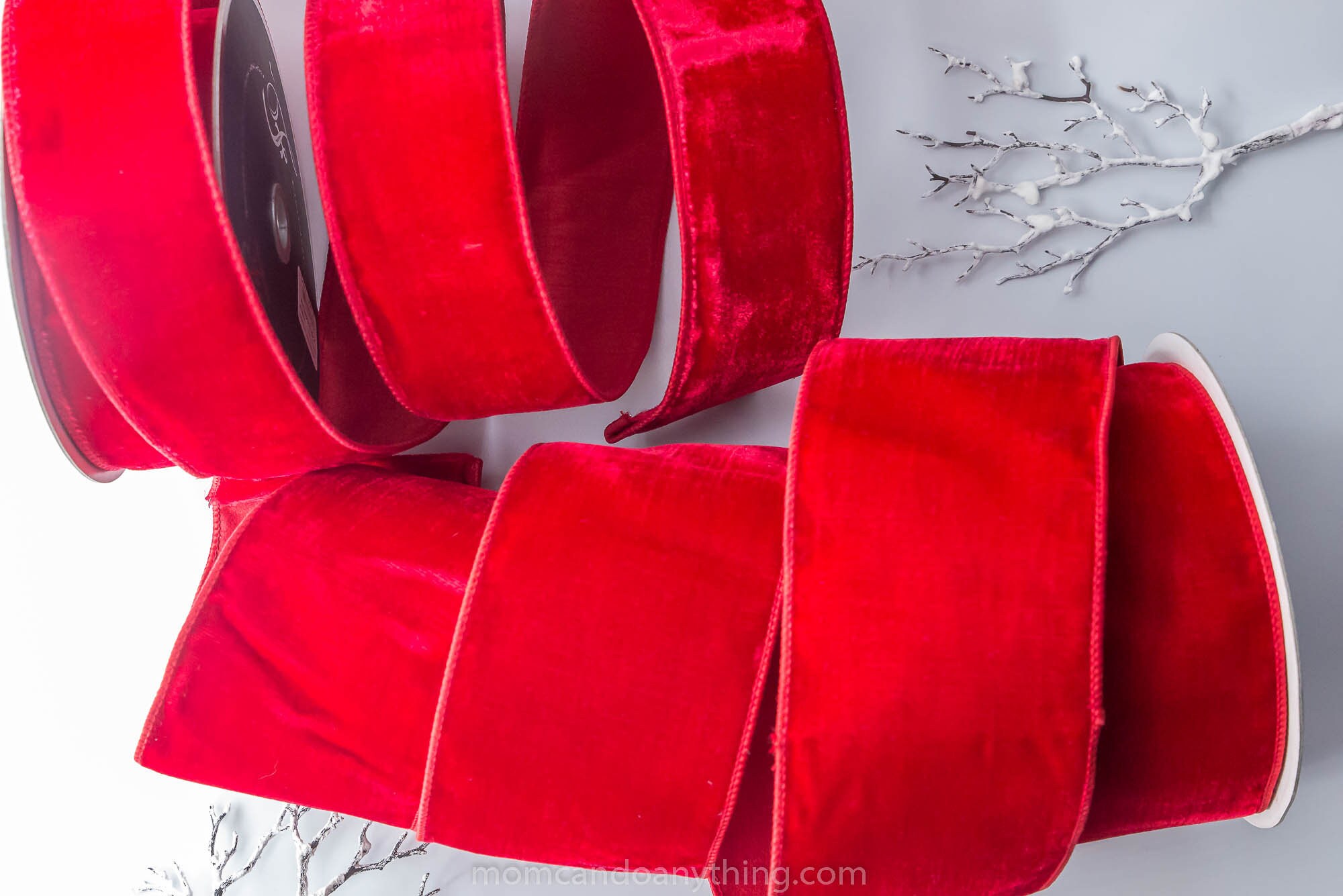 Red Velvet WIRED Ribbon 4 Inch 10 Yards Luxurious Designer - Etsy