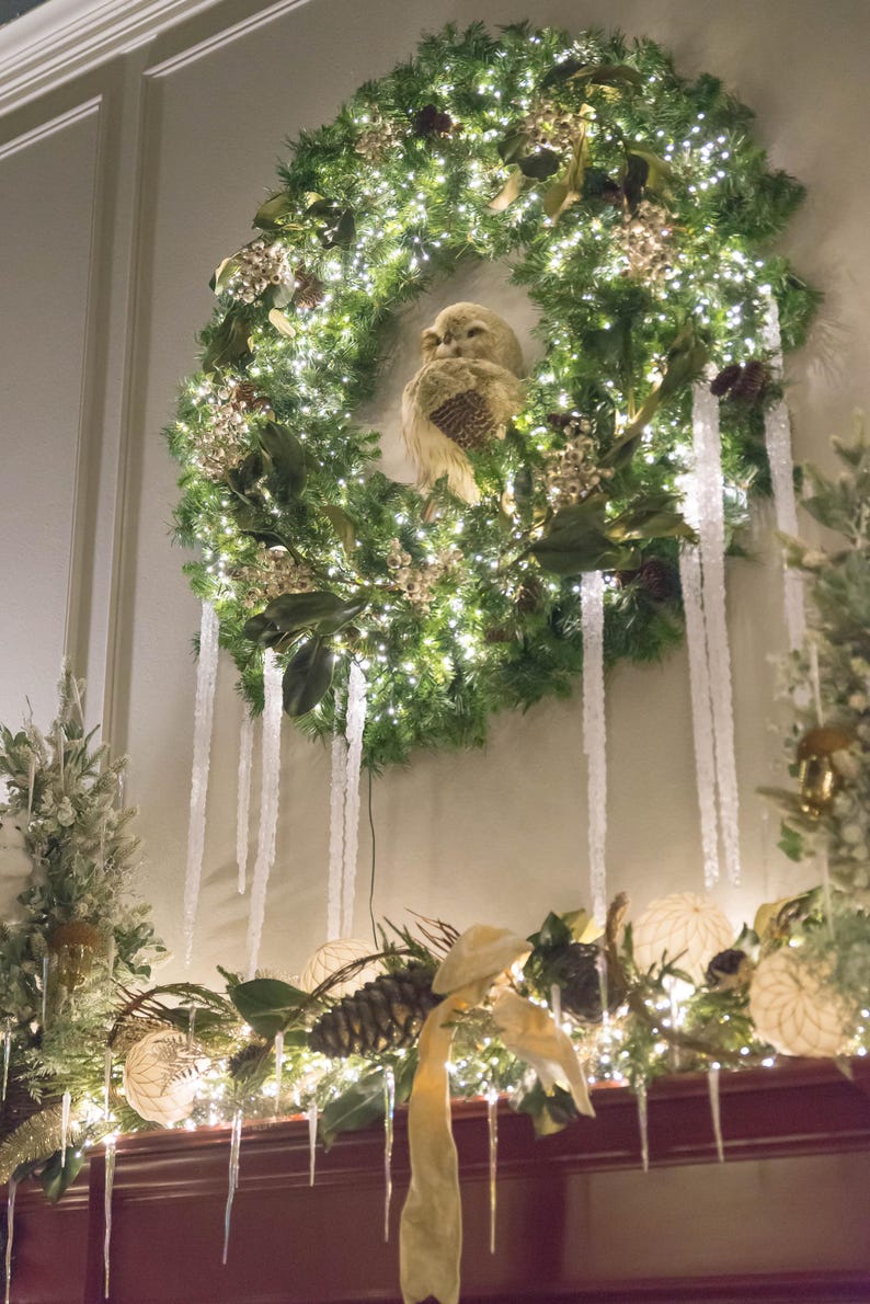 50' CONNECTABLE CLUSTER TWINKLE Light Garland W/ 1,500 Warm White ...