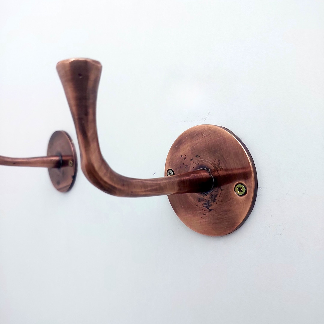 Solid Copper Hooks, Handmade Copper Hooks, Antique Copper Hooks, Copper ...