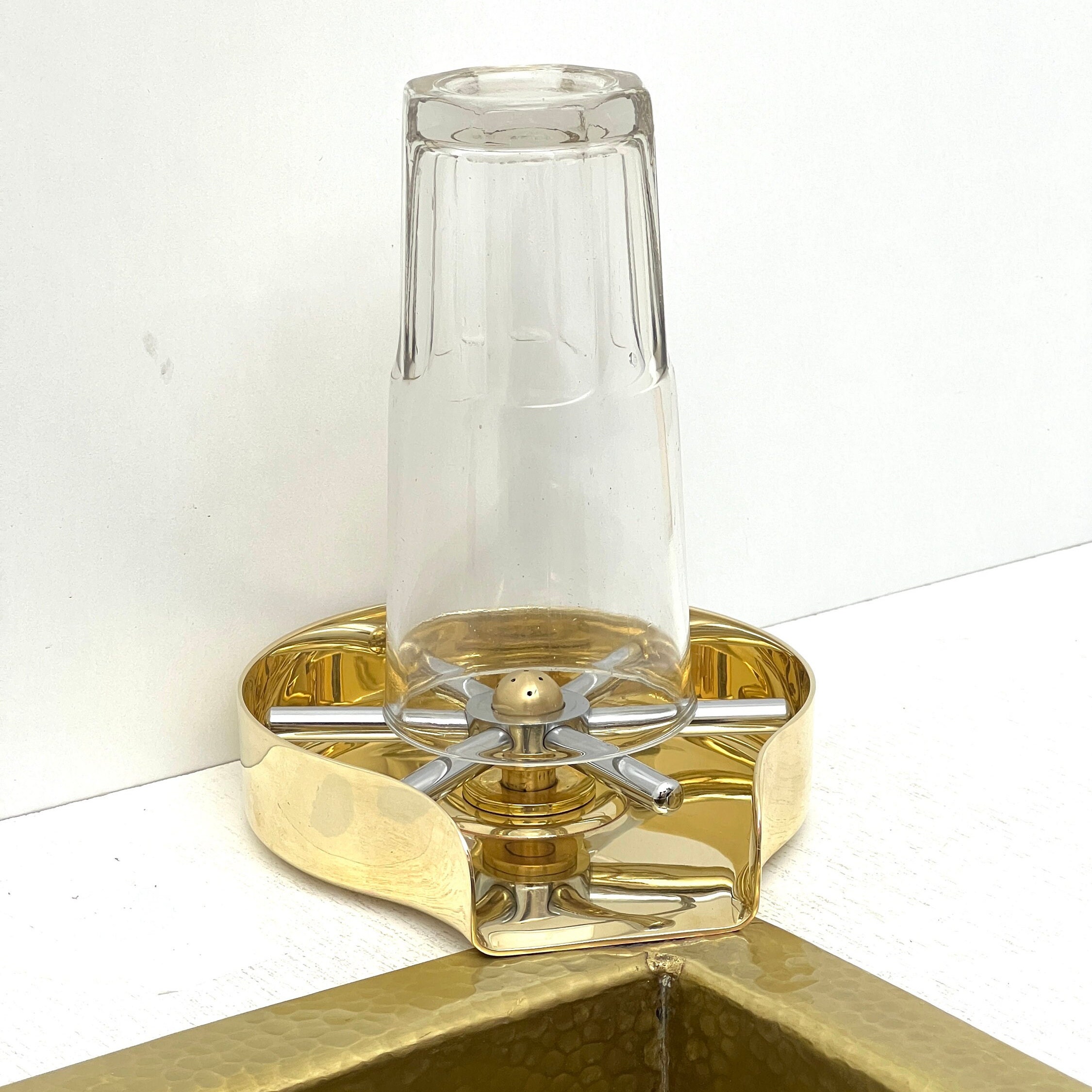 Unlacquered Brass Glass Rinser for Kitchen Sinks Sink Cup - Etsy