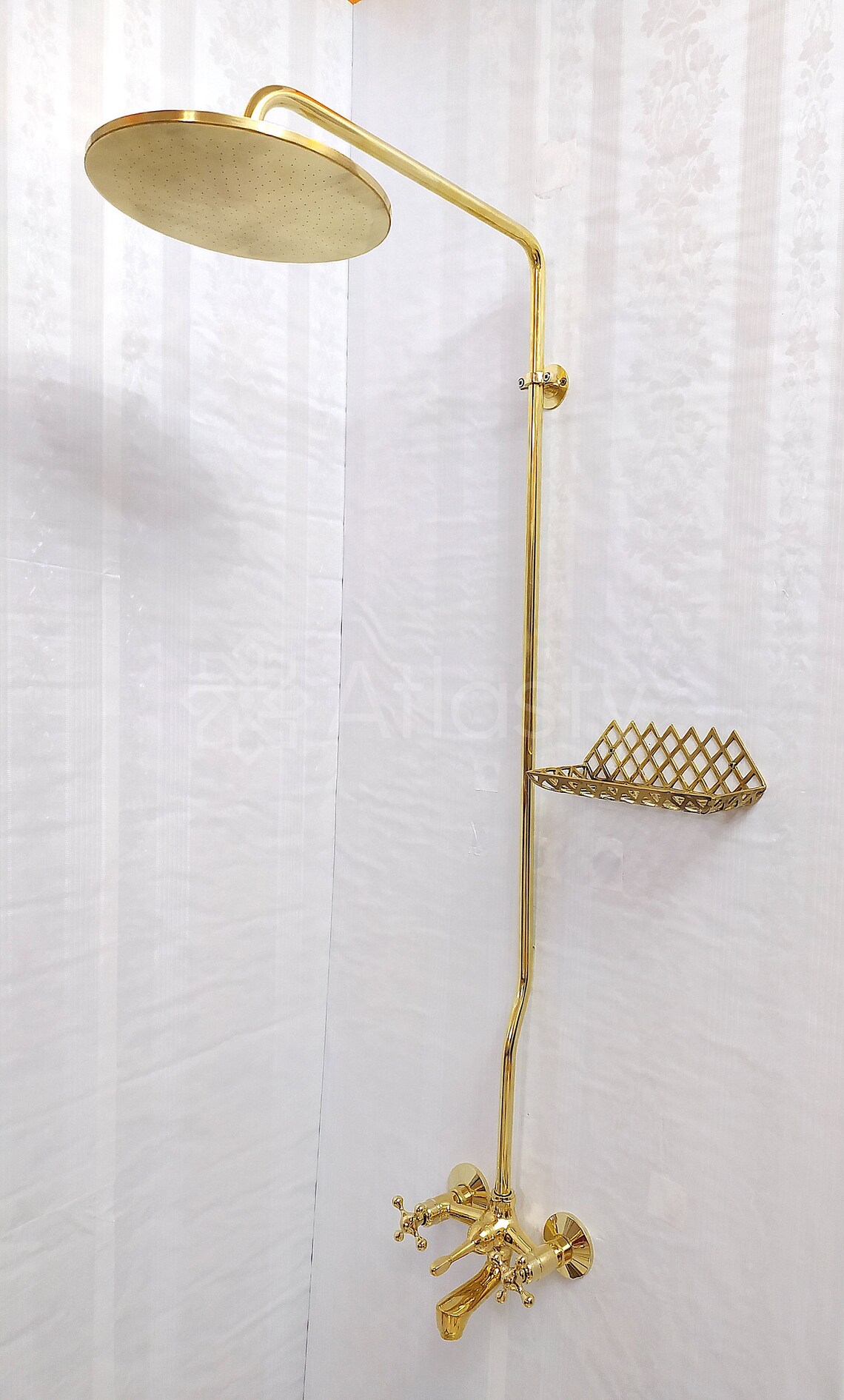 Unlacquered Brass Shower System and Tub Filler Handheld - Etsy