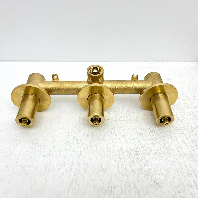 Solid Brass 3 Handles 2 Way Bathroom Shower Valve - Etsy