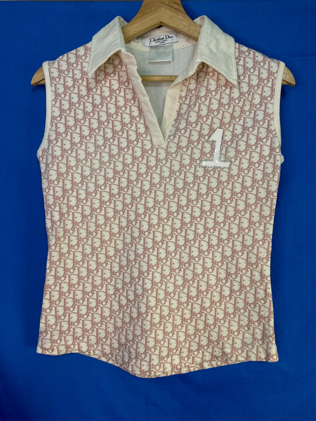 Vintage Christian Dior Monogram Polos Sleeveles - Etsy