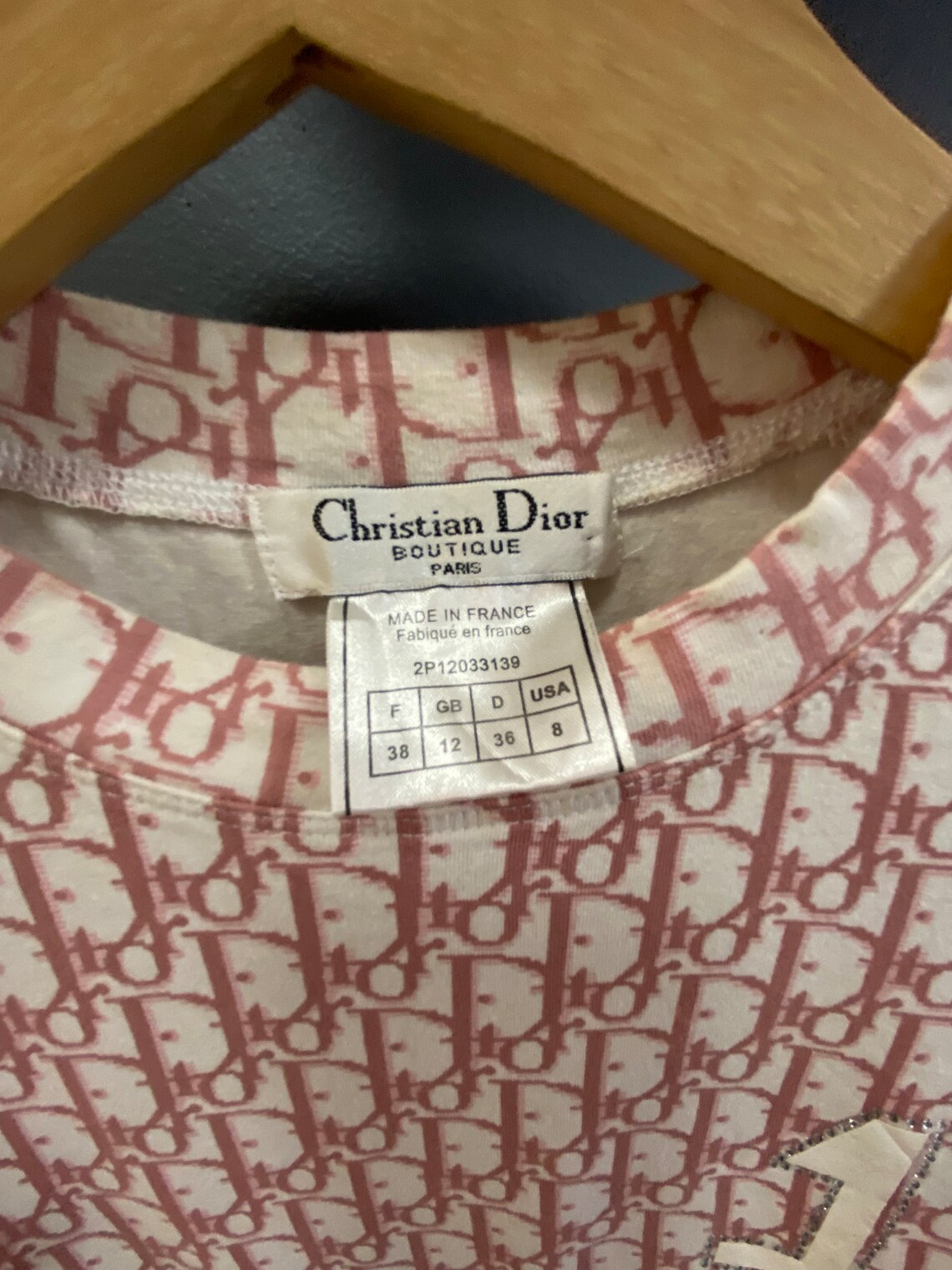 Vintage Christian Dior Monogram Pink T-shirt - Etsy