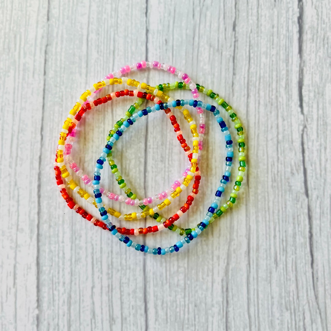 Seed Bead Bracelet / Confetti Beaded Bracelets / Handmade Jewelry ...
