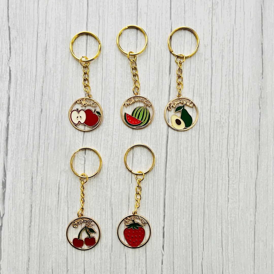 Fruit Keychains / Fruit Charm / Fruit Keychain / Food Keychain ...