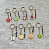 Orange Keychain SMALL Mandarin Orange Slice Keychain Orange Keyring ...
