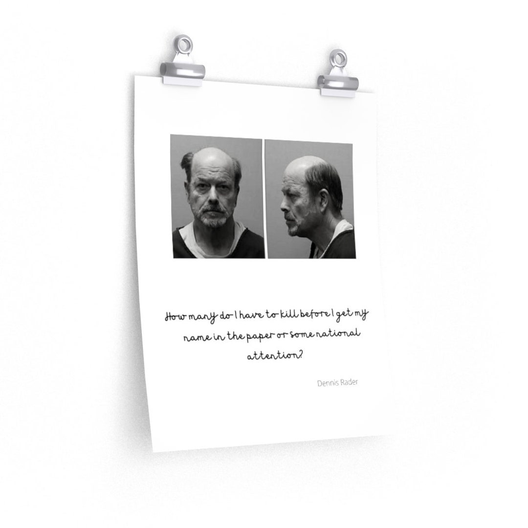 Serial Killer Dennis Rader Mug Shot and Quote Premium Matte - Etsy