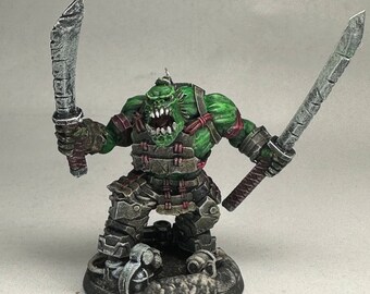 Painted Miniatures/custom Kitbash /space Orc Ninja/ Bushi Orc ...