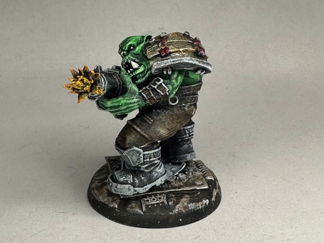 Painted Miniatures/custom Kitbash /space Orc Samurai/ Bushi Orc ...
