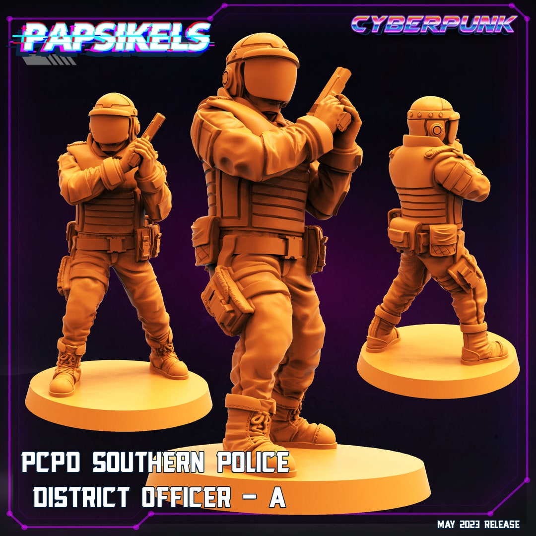 Papsikels Miniatures/pcpd Southern Police District Officer A/cyberpunk ...