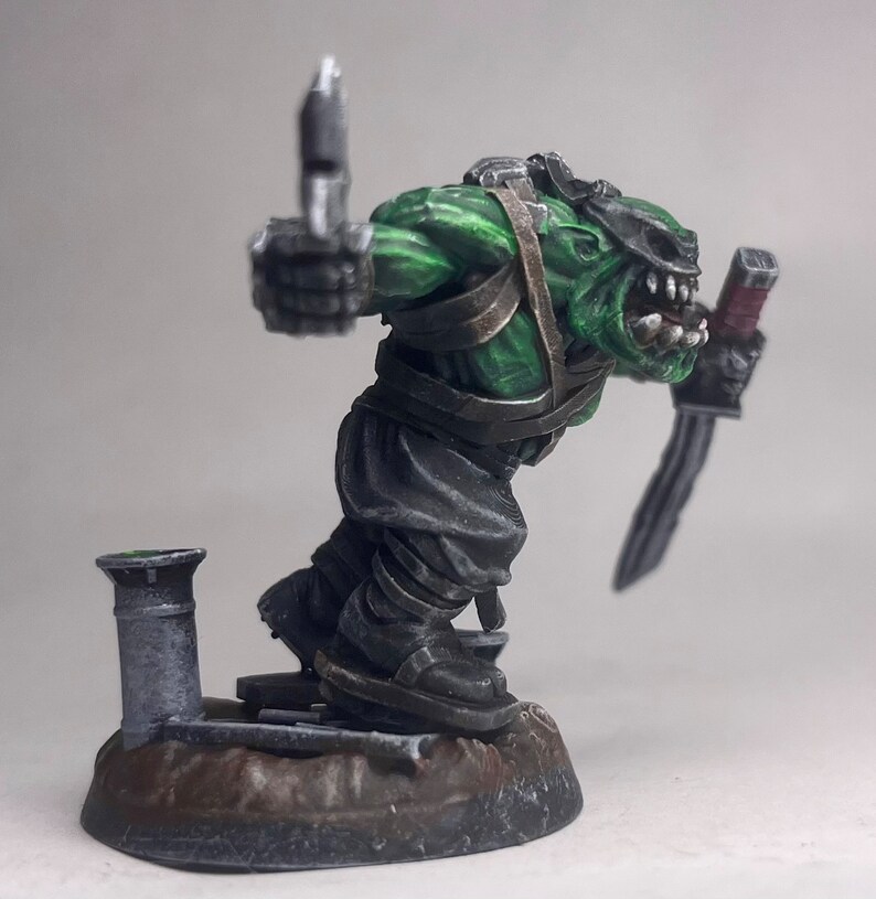 Painted Miniatures/custom Kitbash /space Orc Ninja/ Bushi Orc ...