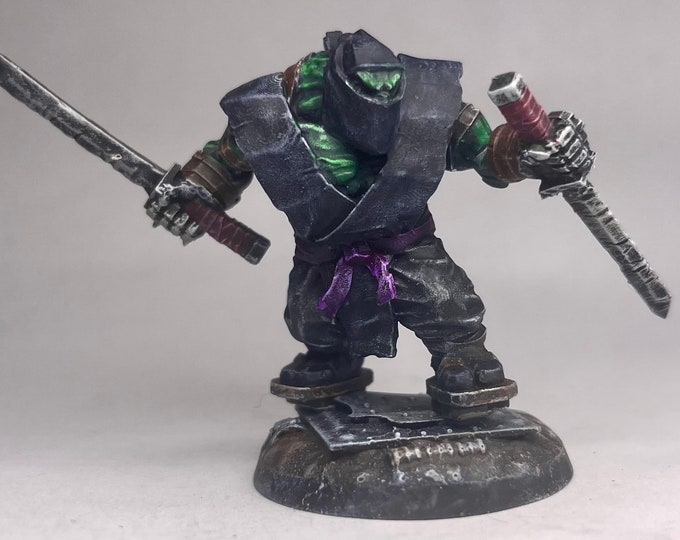 Painted Miniatures/custom Kitbash /space Orc Ninja/ Bushi Orc ...