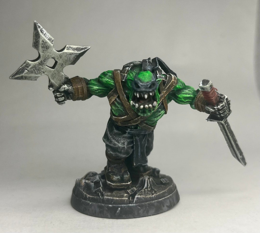 Painted Miniatures/custom Kitbash /space Orc Ninja/ Bushi Orc ...