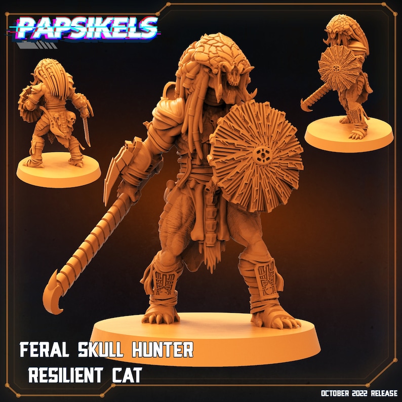 Papsikels Miniatures/feral_skull_hunter_resilient_cat/predator ...