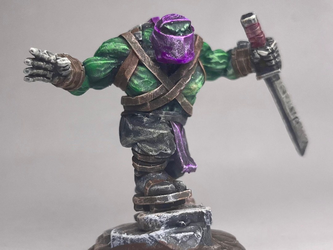 Painted Miniatures/custom Kitbash /space Orc Ninja/ Bushi Orc ...