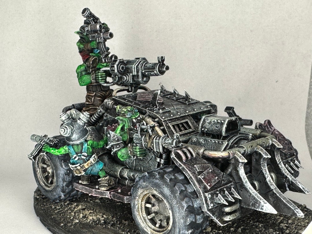 Painted Miniature, Custom Kitbash, Ork Buggie, Speed Freak - Etsy