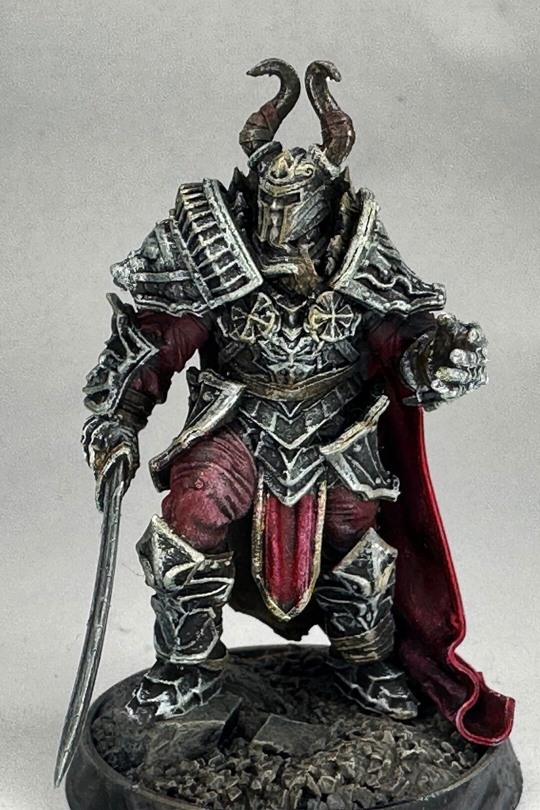 Painted Miniature Northern Templarwarrior D&D Pathfinder - Etsy