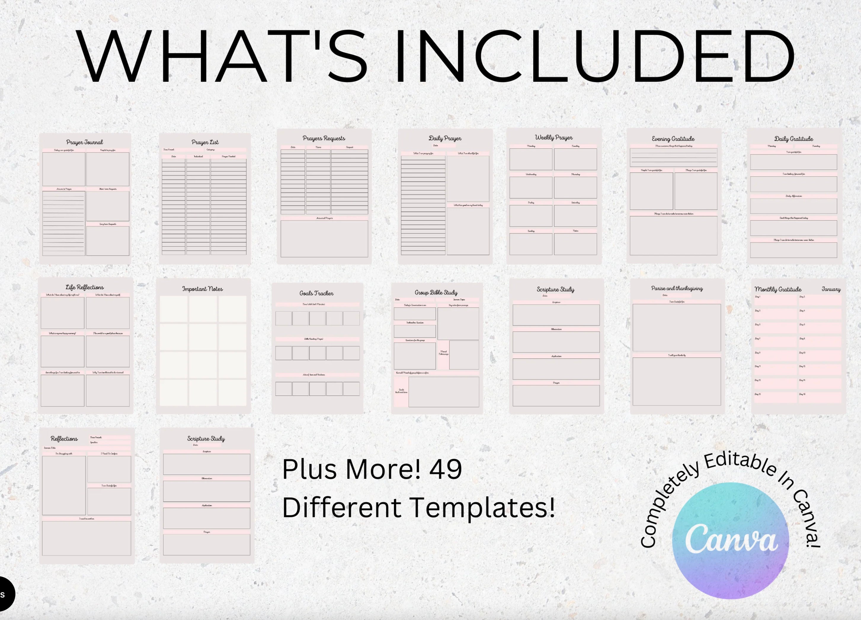 Editable Prayer Journal| Edit on Canva - Etsy