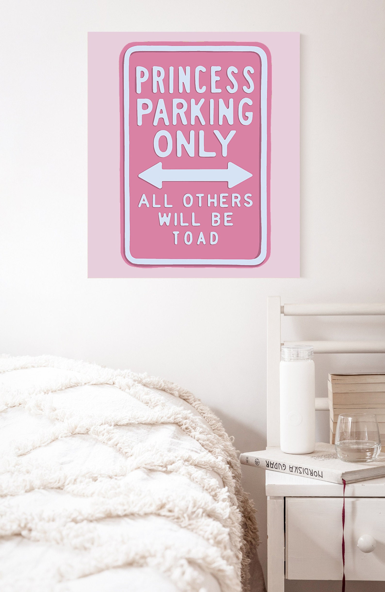 Princess Parking Only Poster | Preppy Parking Sign | Printable Wall Art ...