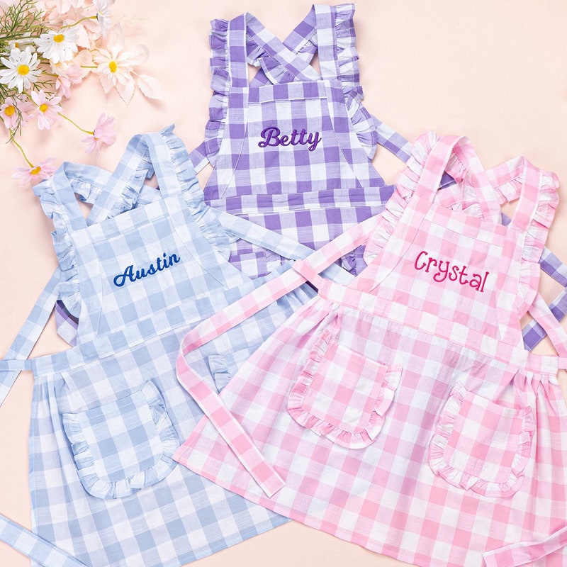 Pink Plaid Apron Pinafore - Etsy