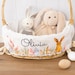 Easter Bunny Basket for Kids, Cute Egg Hunt Basket, Personalized Rabbit ...