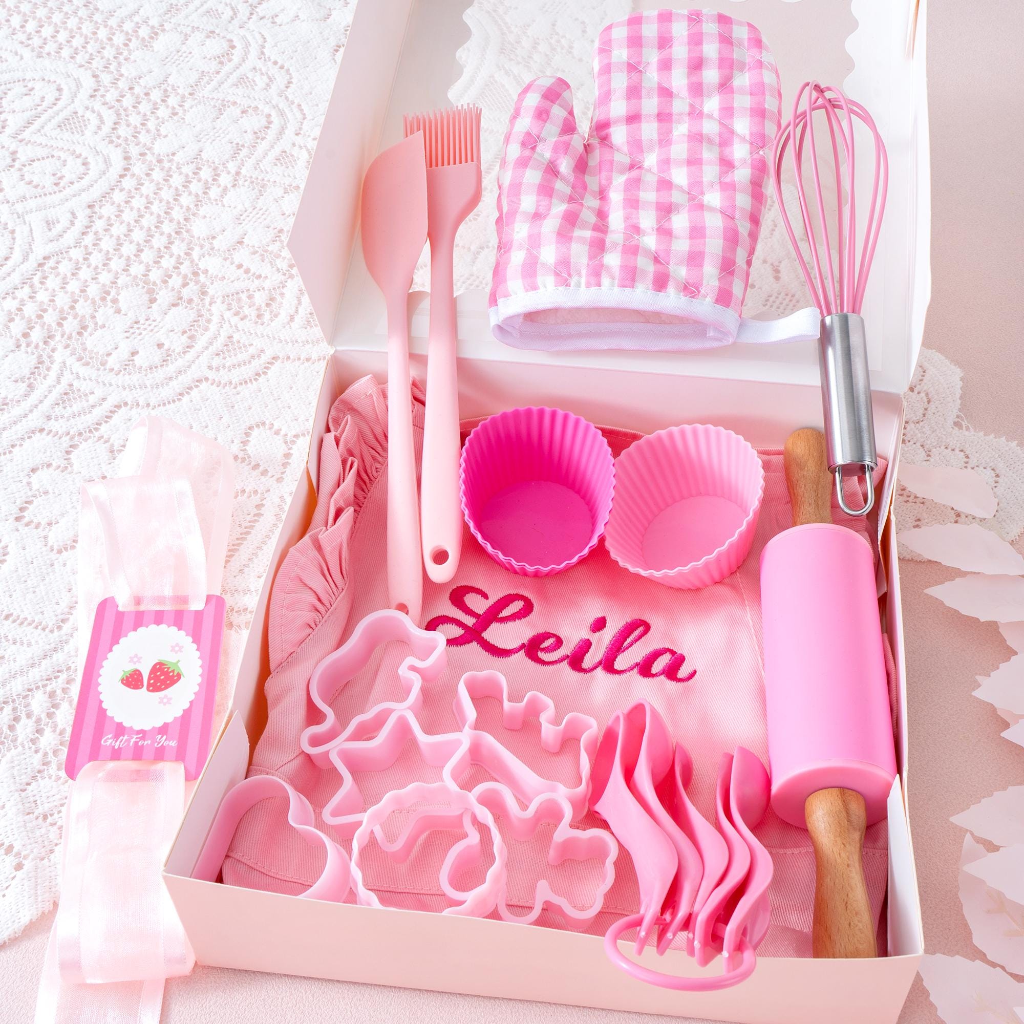 Personalized Baking Kit for Girls: Custom Apron, Cooking Tool Set - Etsy