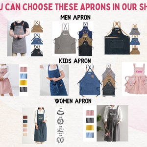 Personalized Canvas Apron, Father's Day Gift for Dad, Water-proof Apron ...