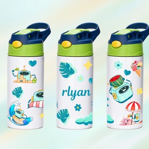 Personalized Kids Insulated Cup, 12 Oz Stainless Steel Thermos, Custom ...