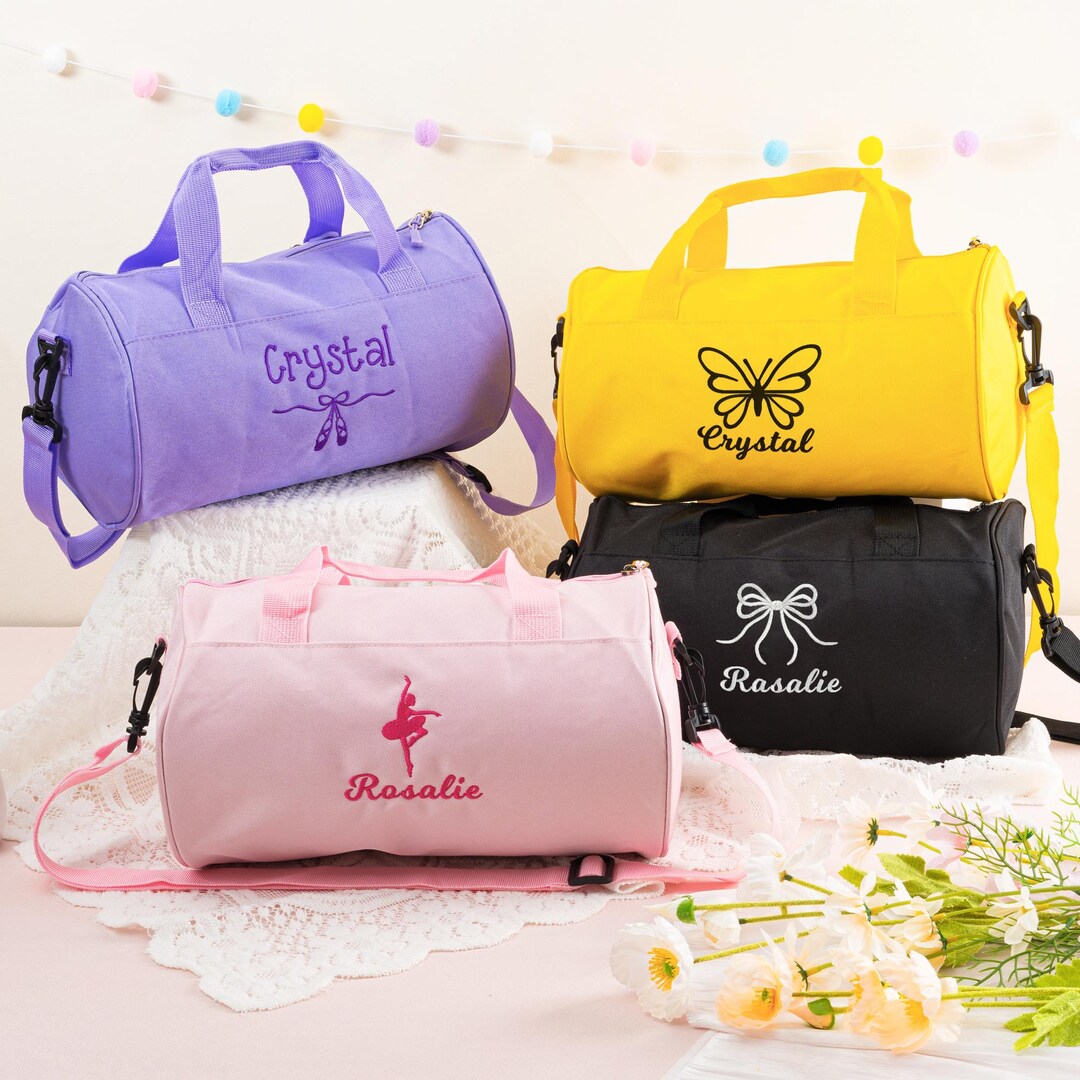 Little Girls Dance Bag: Personalized Toddler Duffel Bag, Ballet Shoe ...