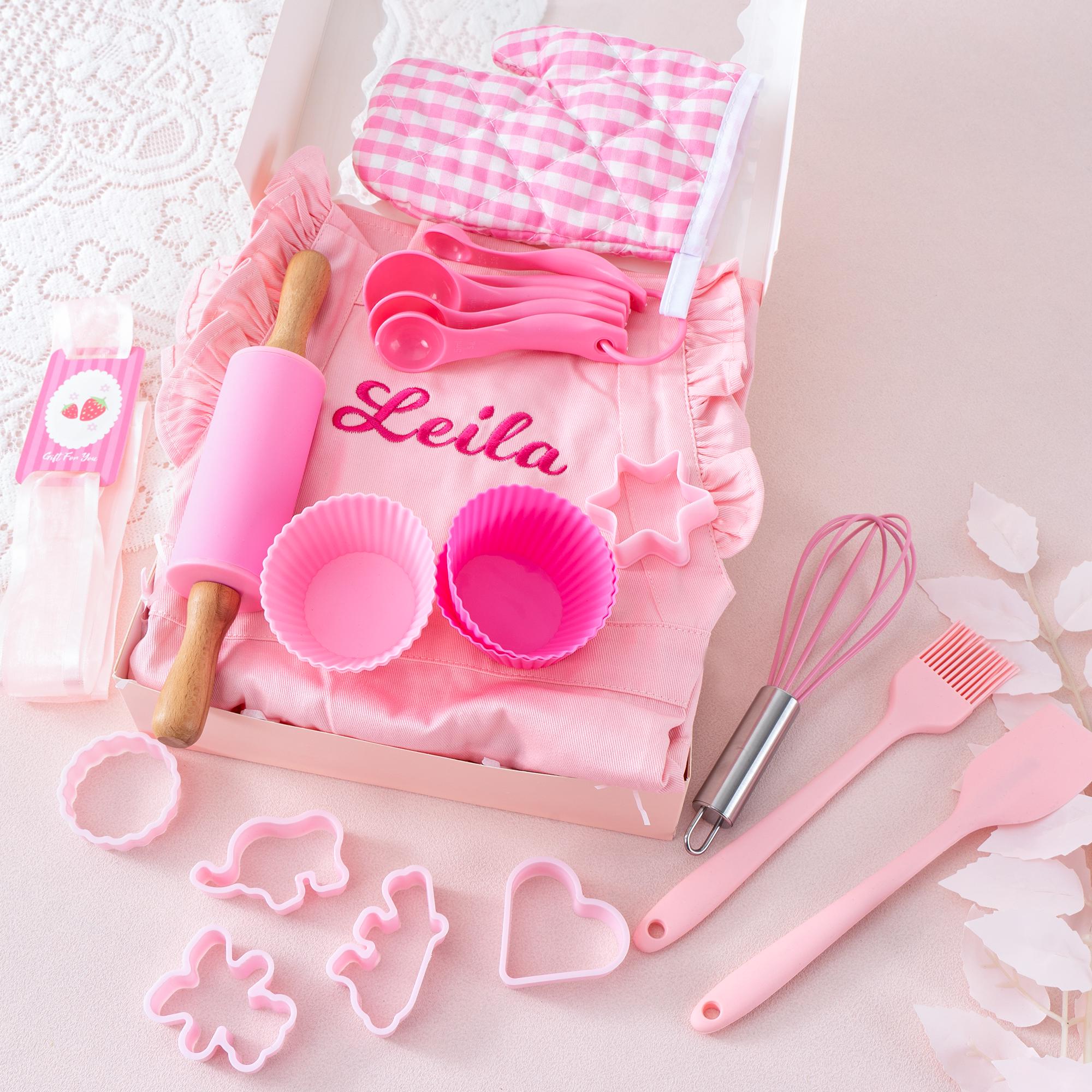 Personalized Baking Kit for Girls: Custom Apron, Cooking Tool Set - Etsy
