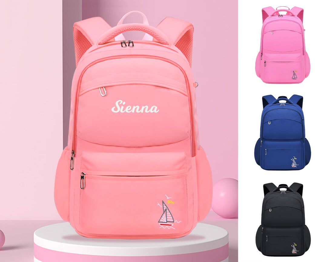 Personalized Kids Nylon Backpack, Custom Child Backpack, Monogram ...