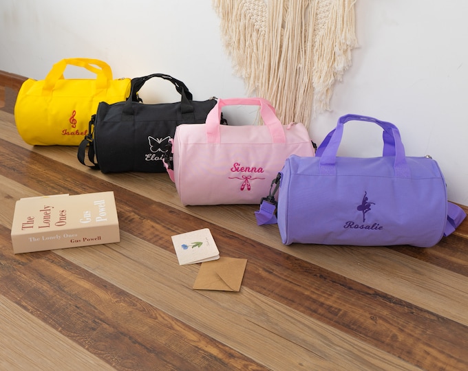 Glitter Dance Bag Monogrammed Cheer Bag Black Glitter Duffel Overnight ...