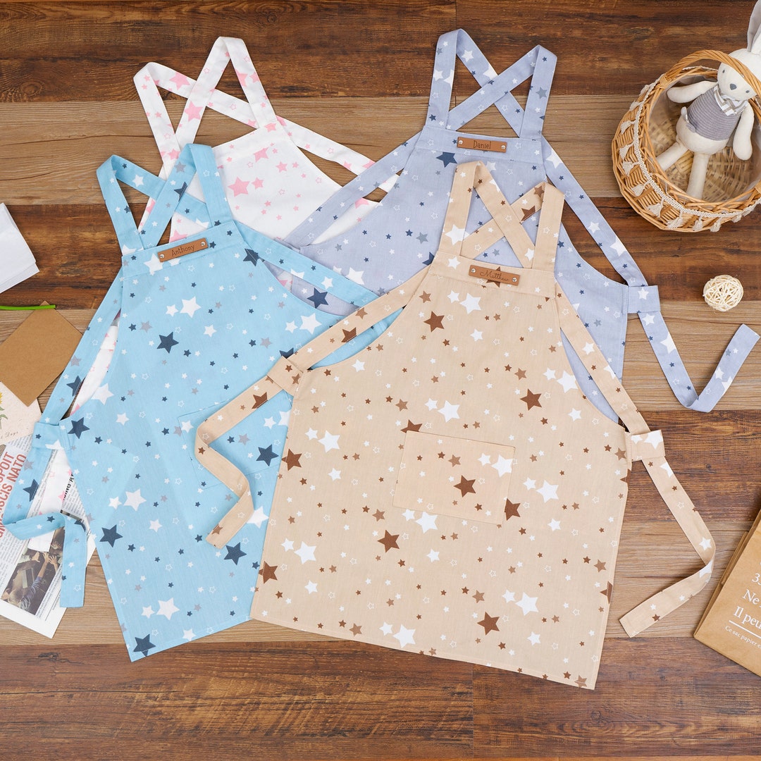 Personalized Kids Apron With Pockets, Toddler Apron With Engraved ...