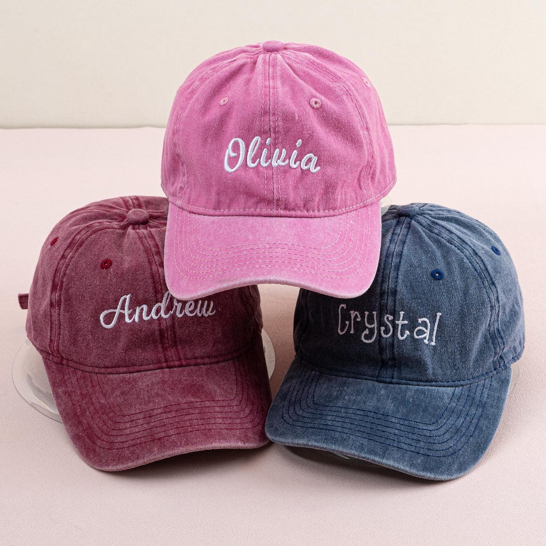 Personalized Adult Ball Cap, Initials Hat, Unisex Ball Cap, Embroidered ...