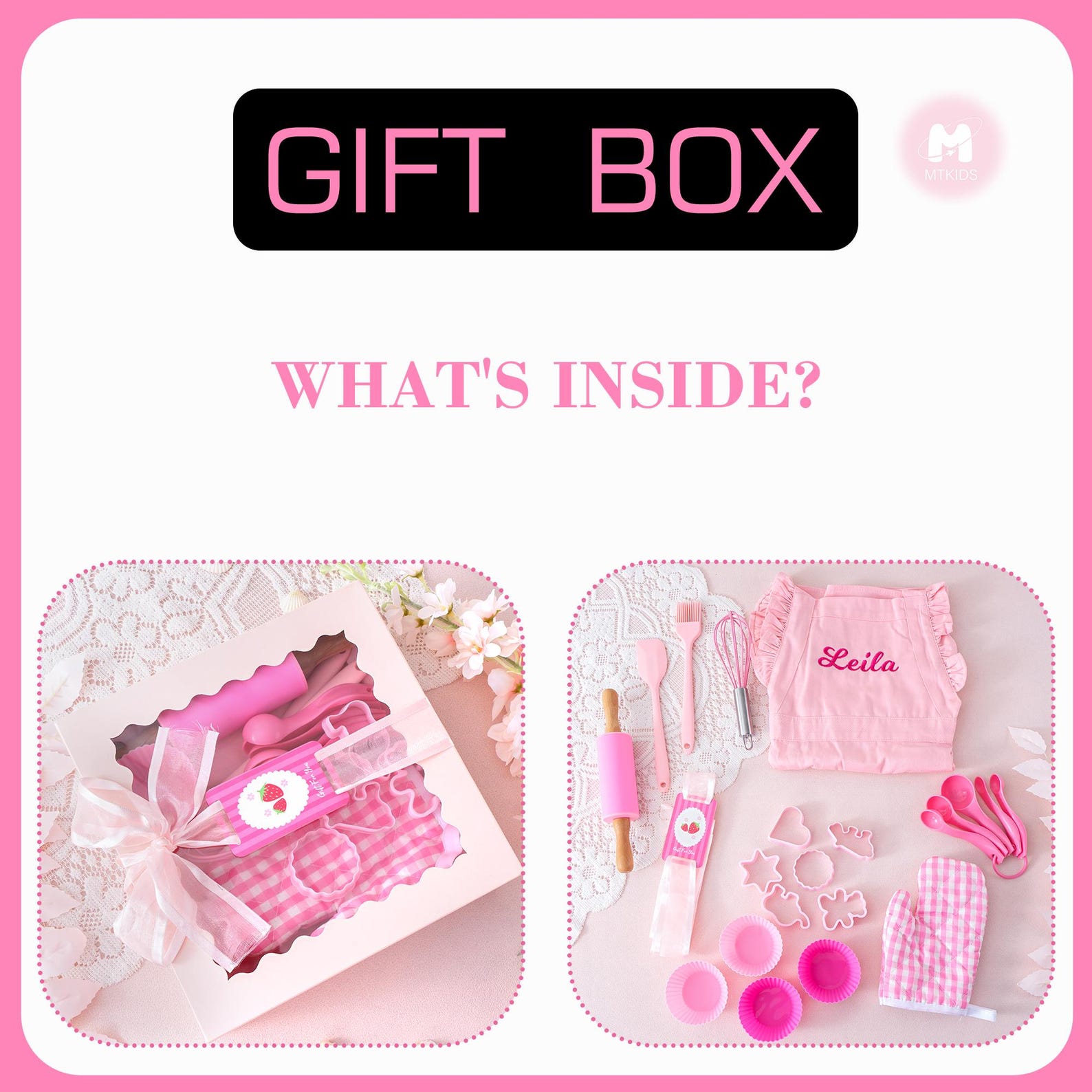 Personalized Baking Kit for Girls: Custom Apron, Cooking Tool Set - Etsy