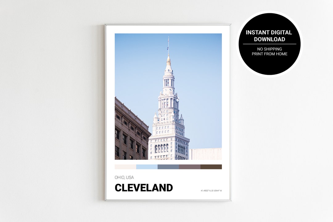Cleveland Ohio Poster, Cleveland Print, Playhouse Square, Printable ...