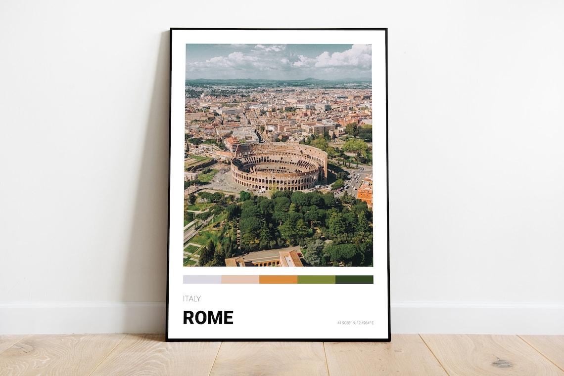 Rome, Poster, Italy Print, Colosseum Roman Forum, Printable Wall Art ...