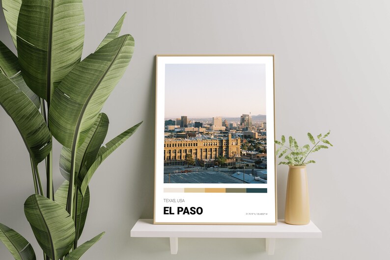El Paso Print, Texas Poster, Head for the Hills, El Paso Mission Trail ...