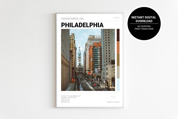 Philadelphia Poster / Philly Poster / Digital Download / | Etsy