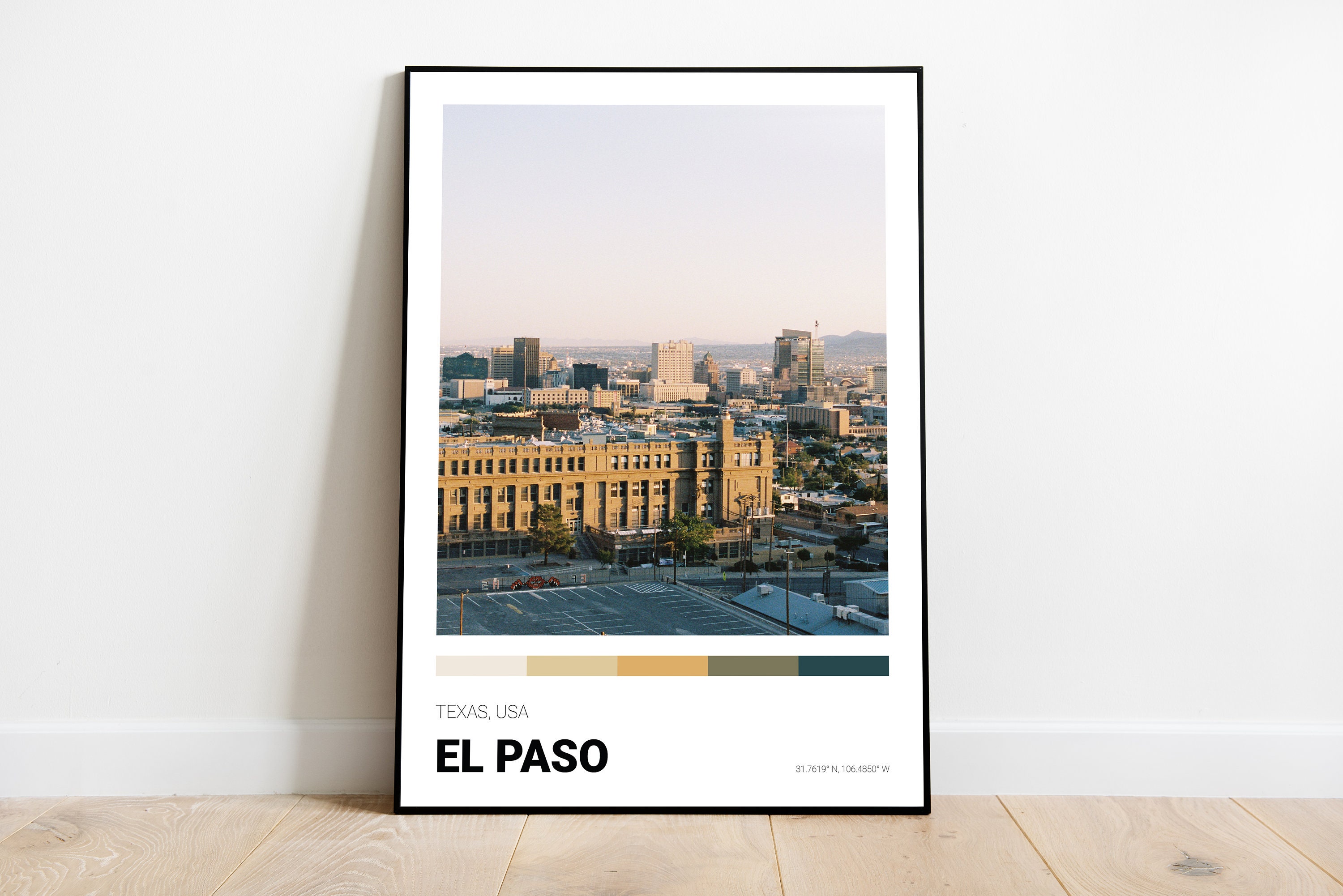 El Paso Print, Texas Poster, Head for the Hills, El Paso Mission Trail ...