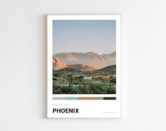Phoenix Arizona Poster / Camelback Mountain / Vintage Travel Poster ...