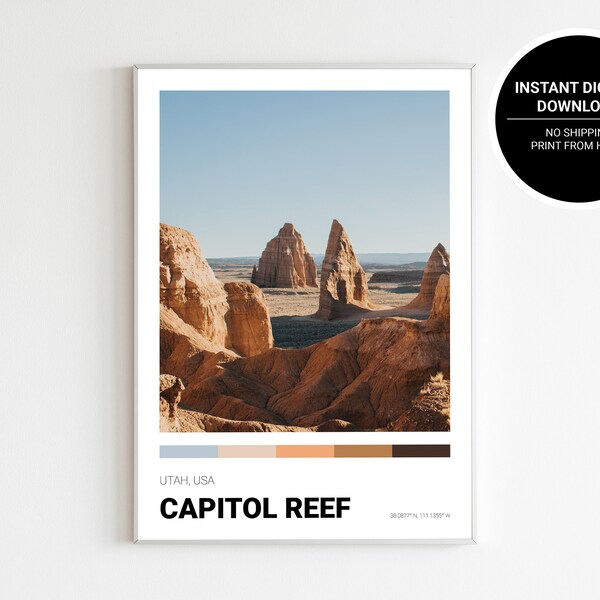 Capitol Reef Poster - Etsy