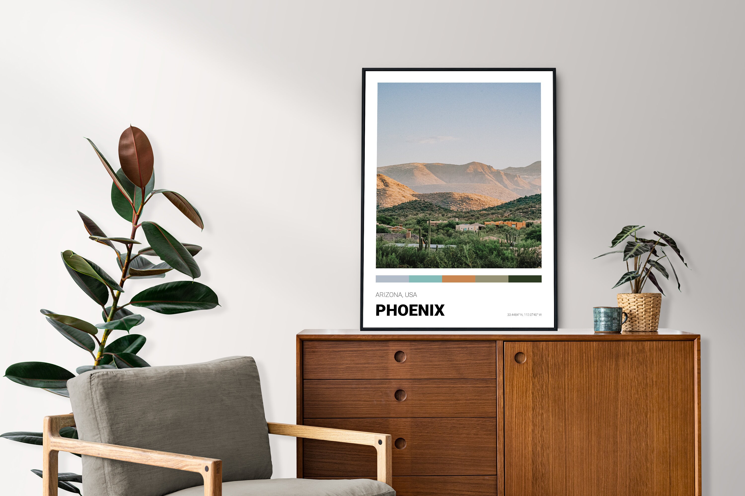 Phoenix Poster Phoenix Print Arizona Poster Arizona Wall - Etsy