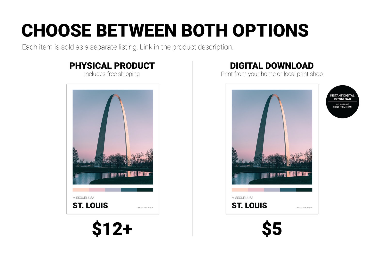 St. Louis Poster, Missouri Print, the Gateway Arch, National Park ...