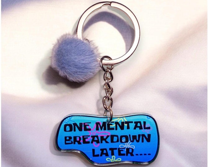 Mental Breakdown Keychain | Funny Keychains, Cartoon, Cartoon Keychains ...